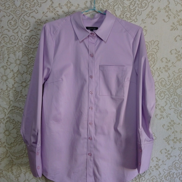 Vision 155 | Tops | New Vision 55 Lilac Lavender Cotton Stretch Top ...